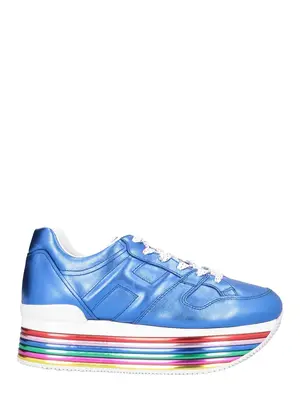 Hogan Leather Low-Top Sneakers Bright Blue