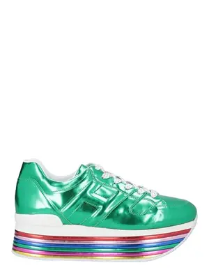 Hogan Leather Low-Top Sneakers Green