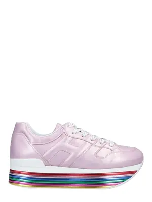 Hogan Leather Low-Top Sneakers Pink