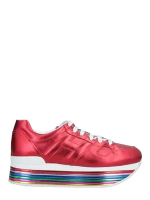 Hogan Leather Low-Top Sneakers Red