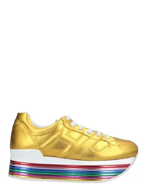 Hogan Leather Low-Top Sneakers Yellow