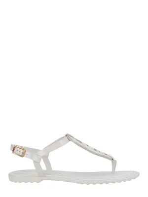 TOD'S Leather Thong Sandals - Ivory