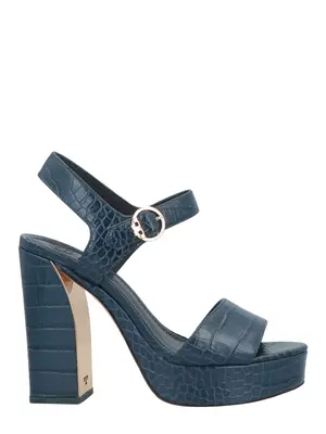 Tory Burch Leather Sandals Slate Blue