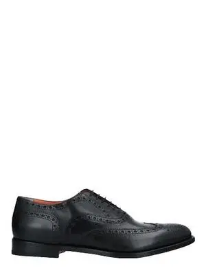 Santoni Lace-Up Oxford Shoes Black