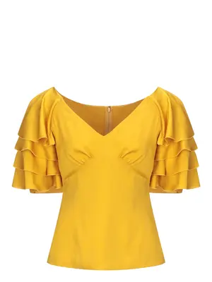 Dolce & Gabbana DOLCE & GABBANA Ruched Top Ocher