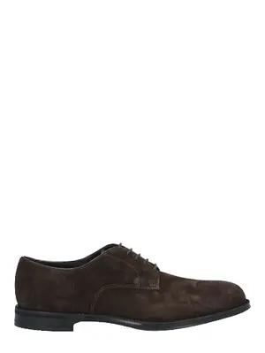DOUCAL'S Lace-Up Leather Derby Shoes Brown