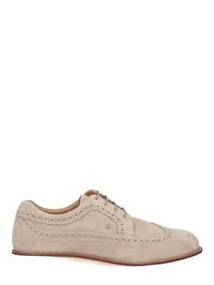 Hogan Lace-up Leather Brogues - Beige