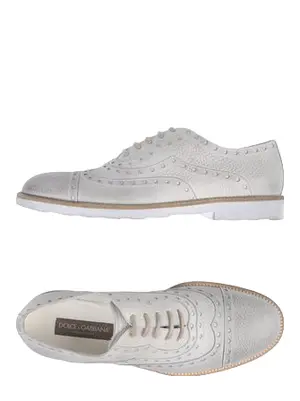 Dolce & Gabbana Lace-up Calfskin Oxford Shoes - Grey