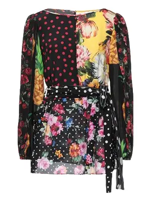 Dolce & Gabbana Bohemian Floral Print Top - Black