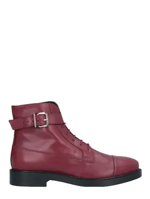 TOD'S TOD'S Leather Ankle Boots Garnet