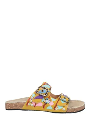 STRATEGIA STRATEGIA Textile Fiber Sandals Ocher