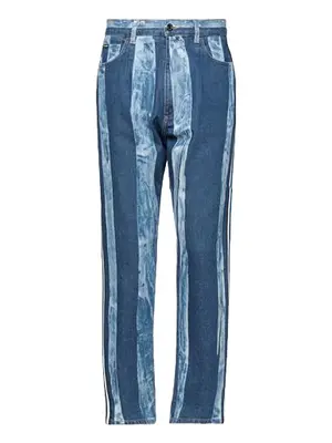 Dolce & Gabbana Straight Leg Jeans With Side Seam Stripes - Blue
