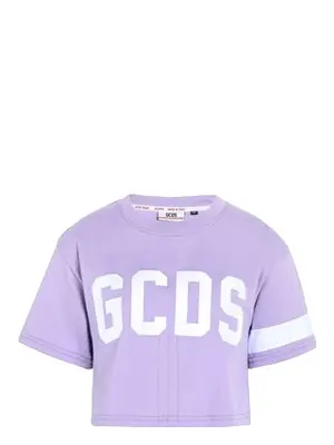 Gcds Cotton Crop T-shirt - Purple