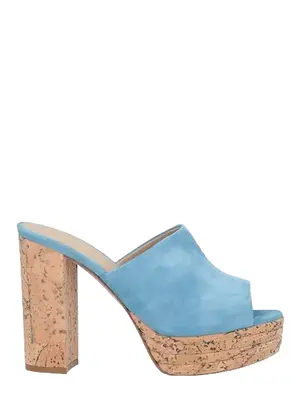 LE SILLA Leather Sandals Blue