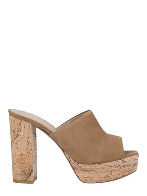 LE SILLA Leather Sandals Camel