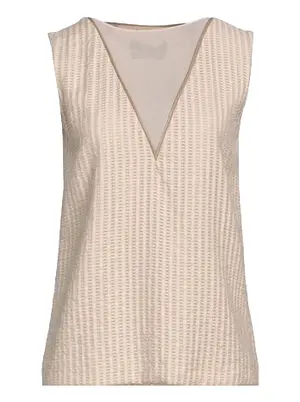 TRUSSARDI Woven Sleeveless Top - Beige