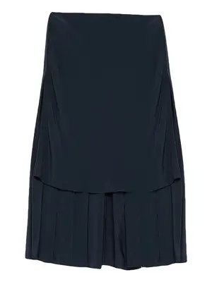 Chloé Mini Silk Skirt Dark Blue