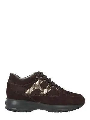 Hogan Low-Top Leather Sneakers Brown