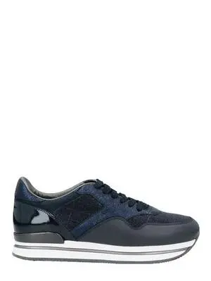 Hogan Sneakers In Leather And Textile Fibers - Blue