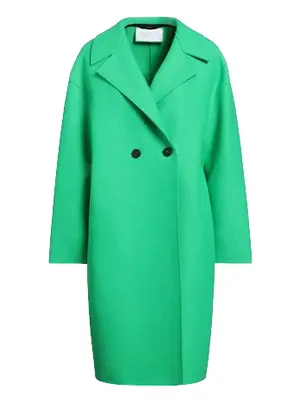 Harris Wharf London Double-breasted Virgin Wool Coat - Green