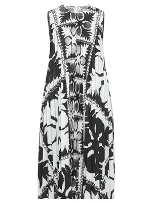 Red Valentino Midi Dress Polyester, Cotton - White