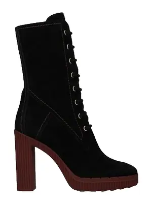 TOD'S Leather Lace-up Ankle Boots - Black