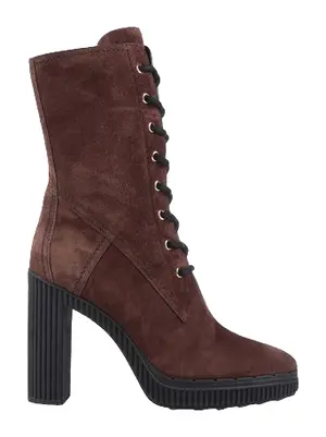 TOD'S TOD'S Leather Lace-Up Ankle Boots Brown
