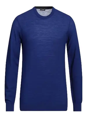 Rossopuro Wool Crewneck Sweater Blue