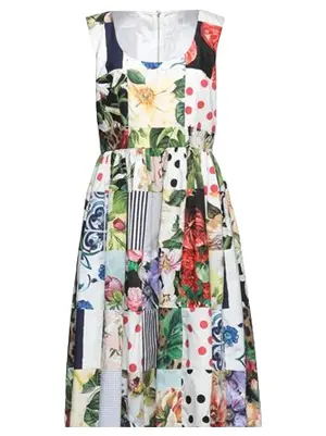 DOLCE & GABBANA Midi Floral-Print Cotton Dress
