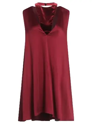 Valentino Garavani VALENTINO GARAVANI Mini Flared Dress Burgundy