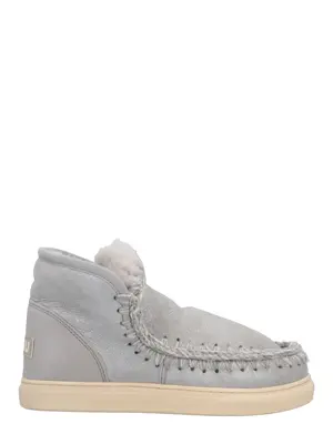 Mou Shearling Ankle Boots Light Grey