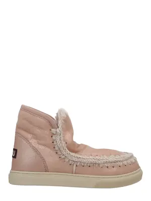 Mou Shearling Ankle Boots Pink
