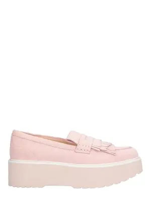 Hogan Loafers In Light Leather - Pink
