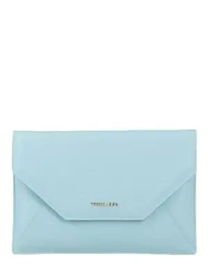 TRUSSARDI Textured Leather Clutch - Blue