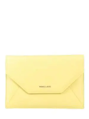 TRUSSARDI Handbag Cowhide Clutch - Yellow