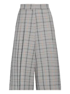 SEMICOUTURE SEMICOUTURE Wide Leg Tartan Pants Grey