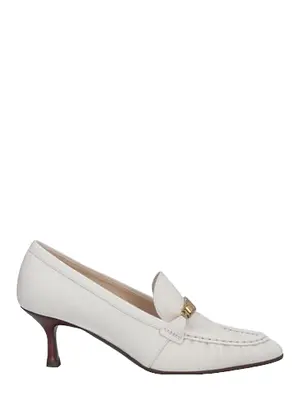 TOD'S TOD'S Leather Loafers With Metal Applications White