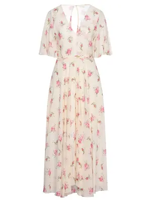 Maje MAJE Floral Print Midi Dress Ivory