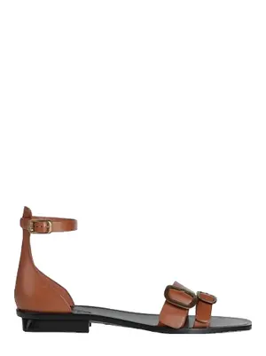 TOD'S Sandals With Appliqués - Brown