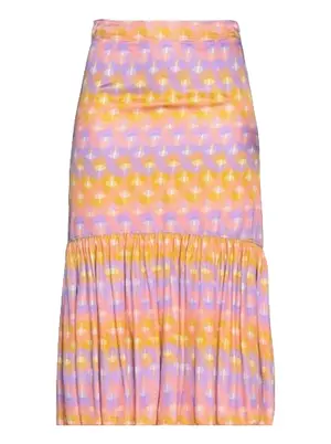 SANDRO SANDRO Flared Multicolor Midi Skirt