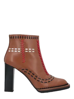 TOD'S Leather Ankle Boots Brown