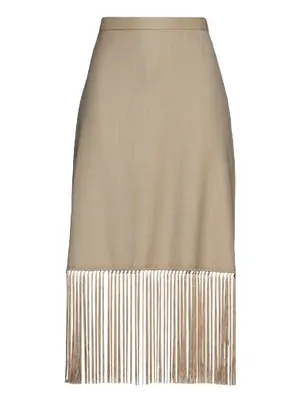Burberry Flared Midi Skirt - Beige