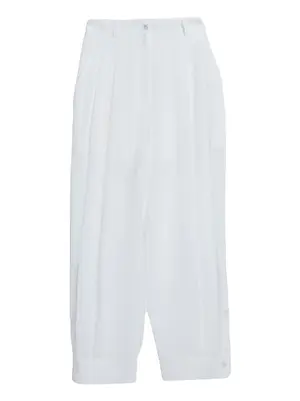 Emilio Pucci Tapered Silk Pants White