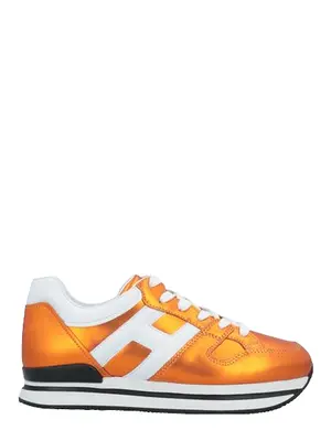 Hogan Leather Low-Top Sneakers Orange