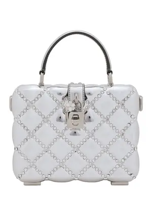 Dolce & Gabbana Resin Box Bag With Rhinestones - Silver