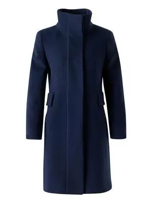 Akris Duffle Knee-length Knit Coat - Navy