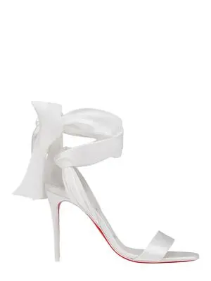 CHRISTIAN LOUBOUTIN Ankle-wrap Stiletto Sandals - Ivory Snow