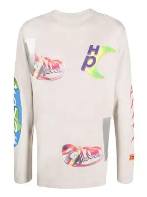 Heron Preston Os Global Collage Long-sleeve T-shirt - Neutrals
