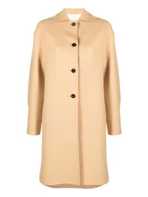 JIL SANDER Cashmere Single-breasted Coat - Neutrals