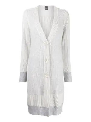 Lorena Antoniazzi V-neck Buttoned Cardigan Coat - Grey